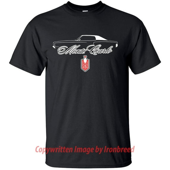 1970 1971 1972 Monte Carlo T-Shirt Car Silhouette 1st Generation ss 70 71 72 - Walmart.com