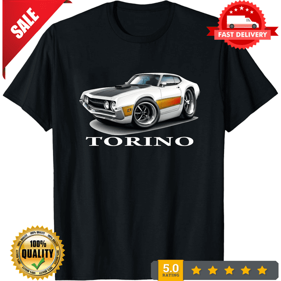 1970 1971 Ford Torino Fastback Full Color Cartoon Tshirt NEW FREE ...