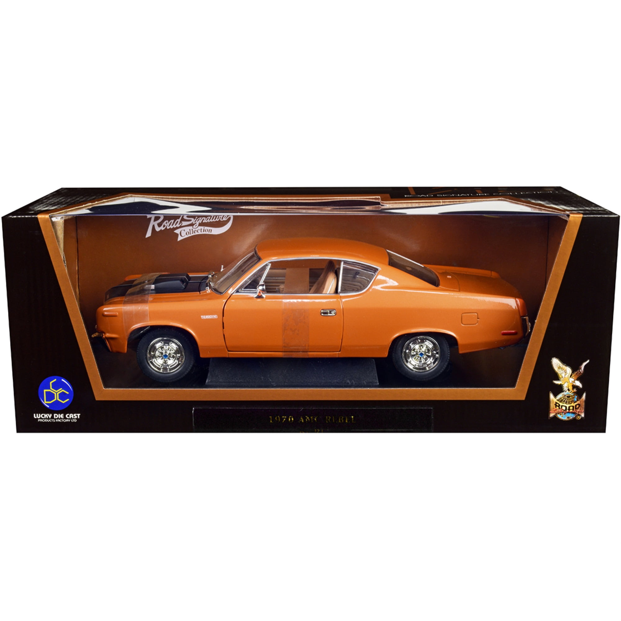 1970 AMC Rebel Brown Metallic with Matt Black Hood and Silver Stripes 1 ...