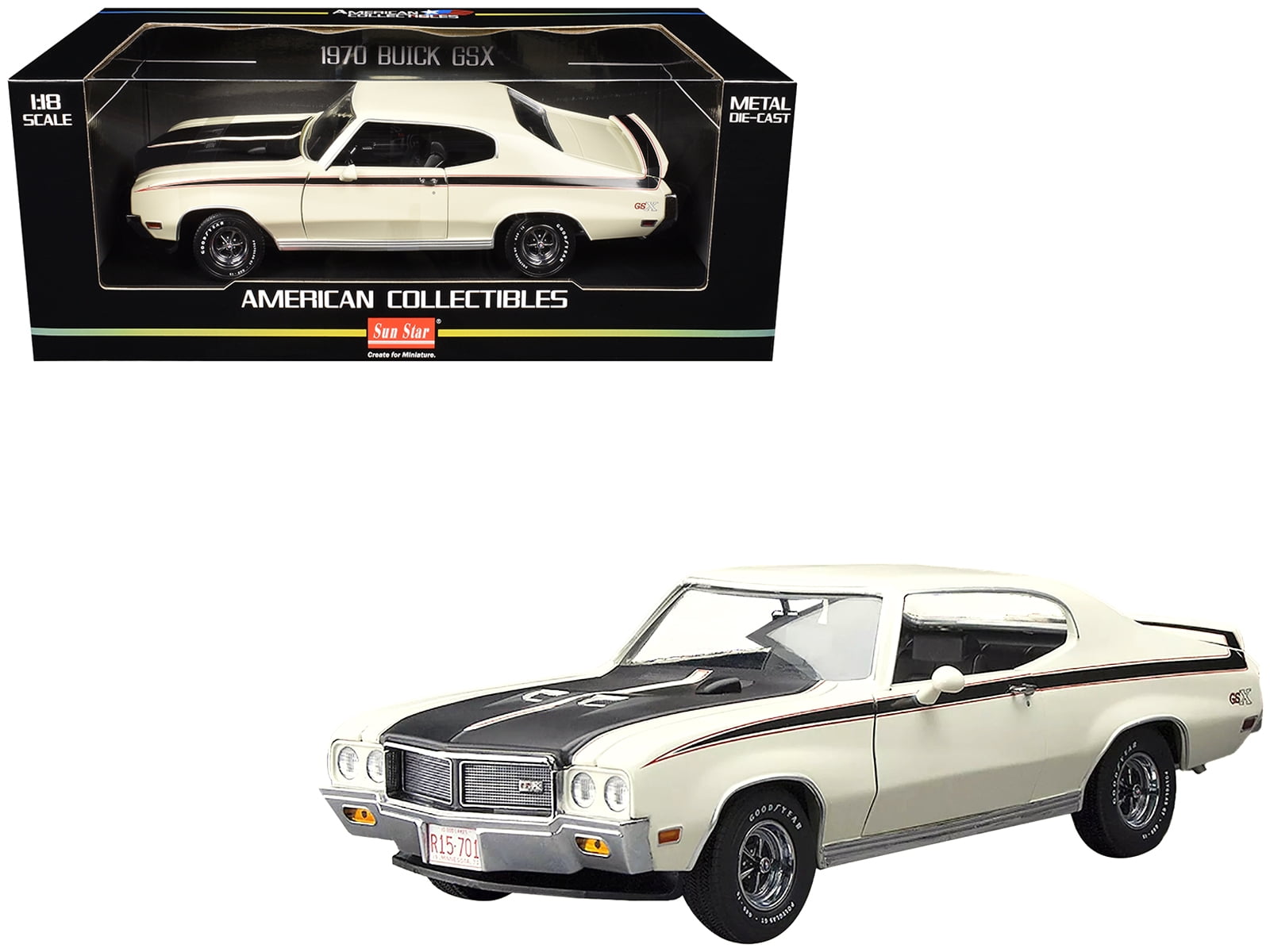 1970 Buick GSX Apollo White with Black Stripes "American Collectibles ...