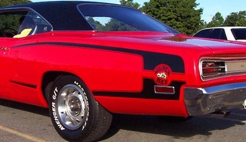 1970 DODGE SUPER BEE REVERSE C STRIPES KIT MOPAR 70 "MATT BLACK ...