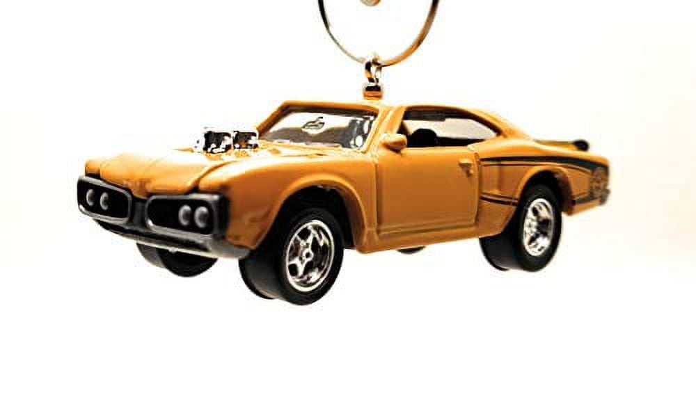 1970 Dodge Super Bee Christmas Ornament 1:64 Yellow - Walmart.com