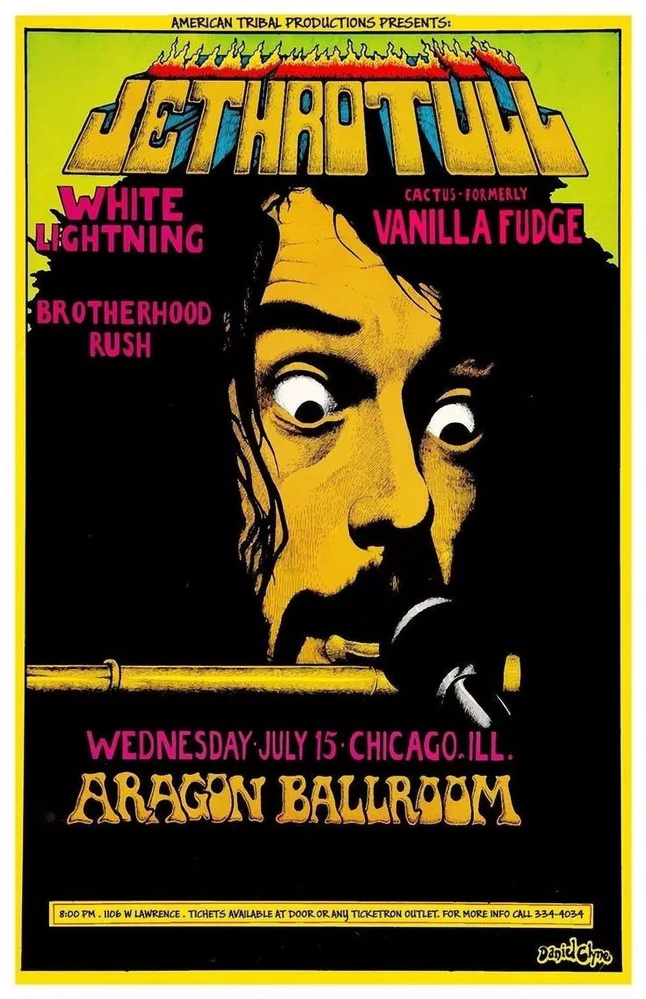 1970 JETHRO TULL Concert Poster Wall Print Vanilla Fudge Is es 11 x 17 ...