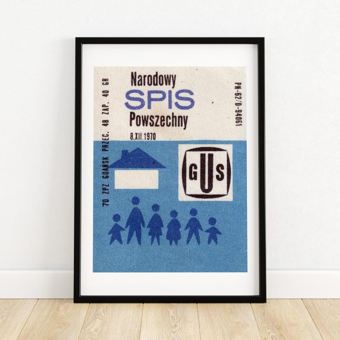 1970 National Census - Matchbox Print - Aesthetic Wall Art - Vintage ...