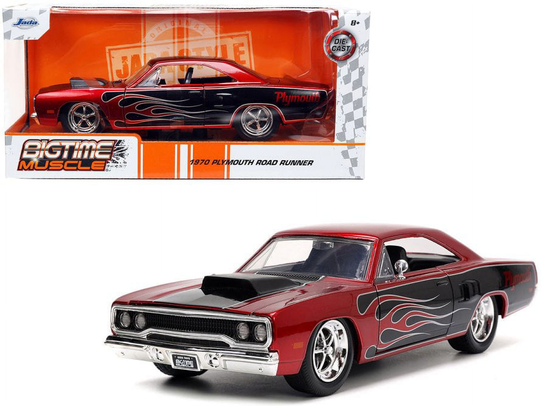 1970 Plymouth RoadRunner, Candy Red w/Flames - Jada Toys 1970 Plymouth RoadRunner, Candy Red w/Flames - Jada Toys