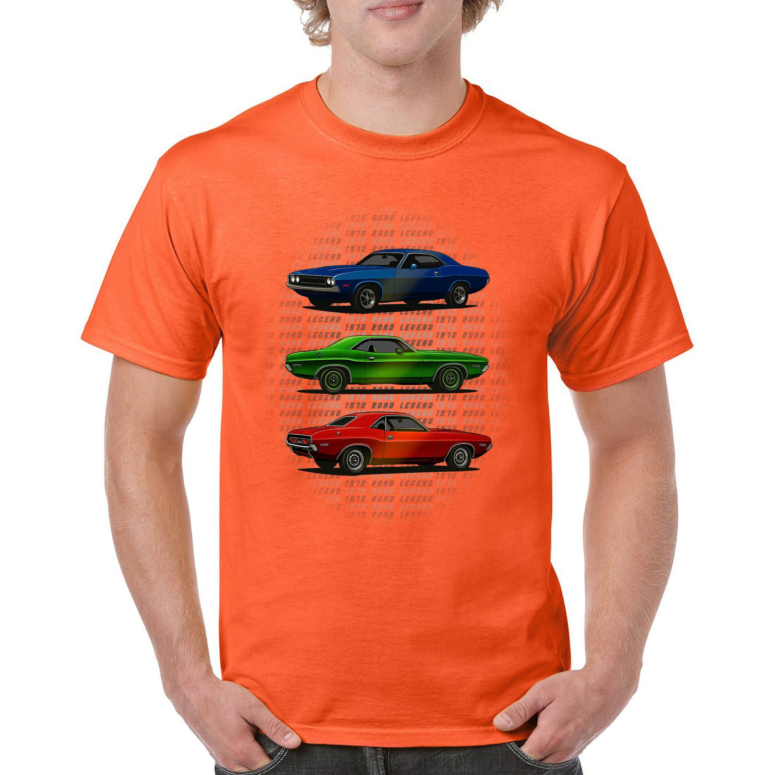 1970 Road Legends Muscle Car T-shirt American Vintage Classic Men's Tee ...