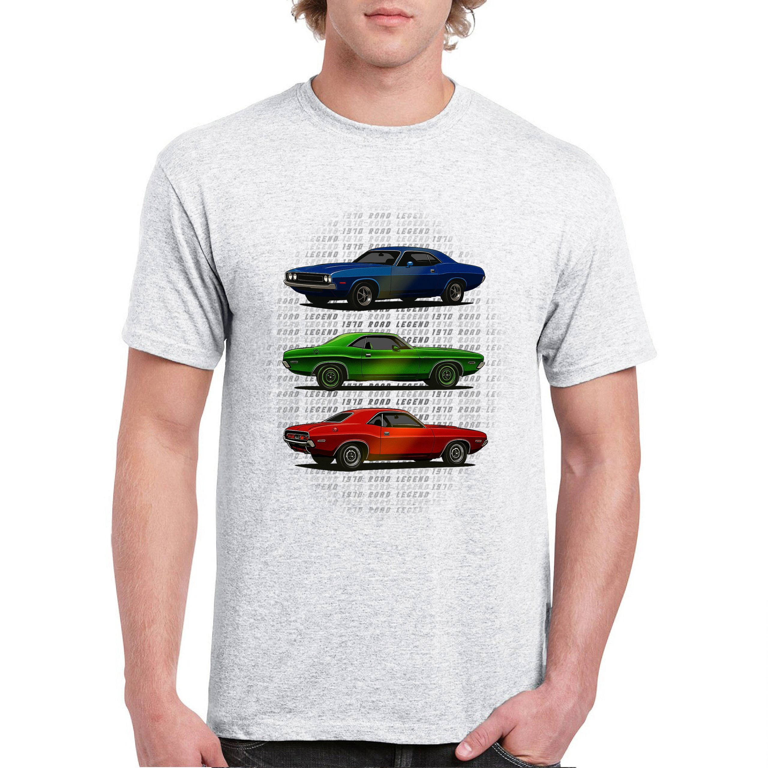 1970 Road Legends Muscle Car T-shirt American Vintage Classic Men's Tee ...