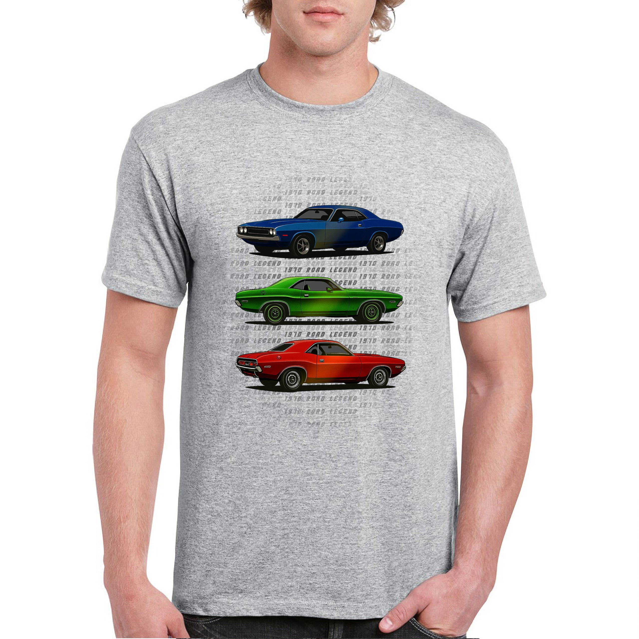 1970 Road Legends Muscle Car T-shirt American Vintage Classic Men's Tee ...