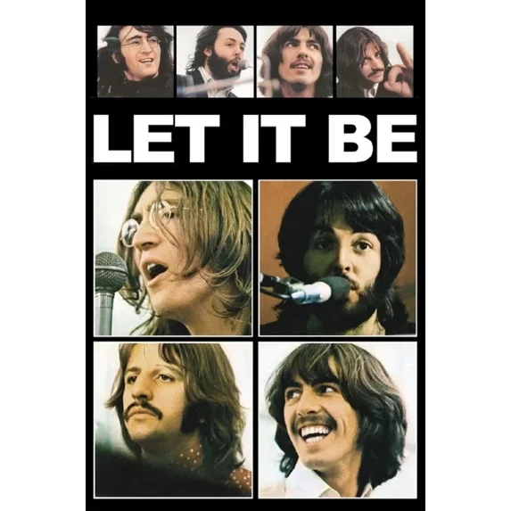 1970 The Beatles Let It Be Movie Poster Paul Mccartney John Lennon ...