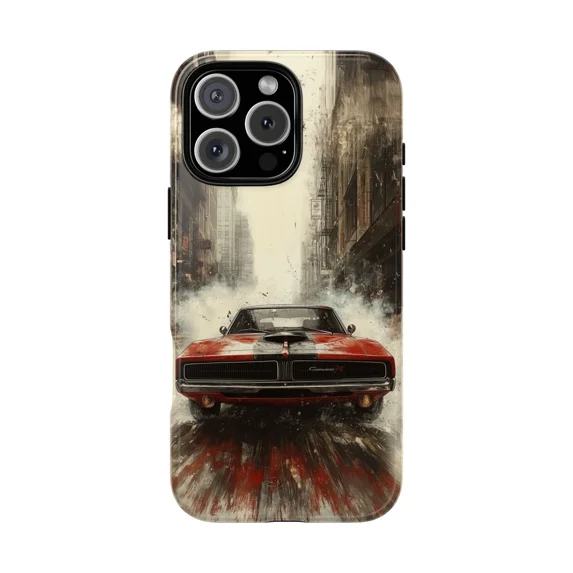 1970 Vector Classic Muscle Car iPhone Case 17 through 11 Pro Max ...
