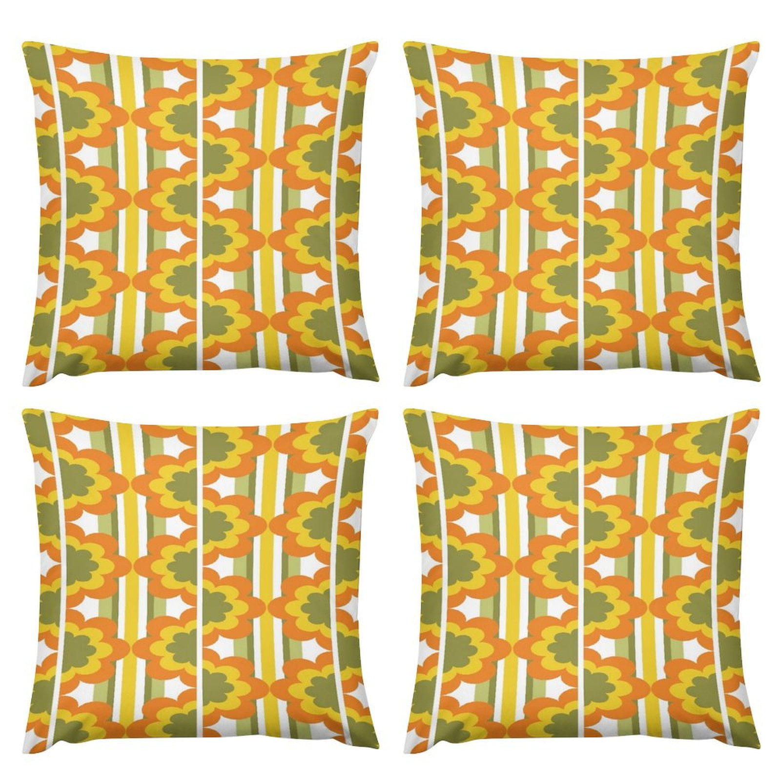 1970's Pattern Retro 70s Vintage Seventies Style 4 Pcs Cushion Covers ...