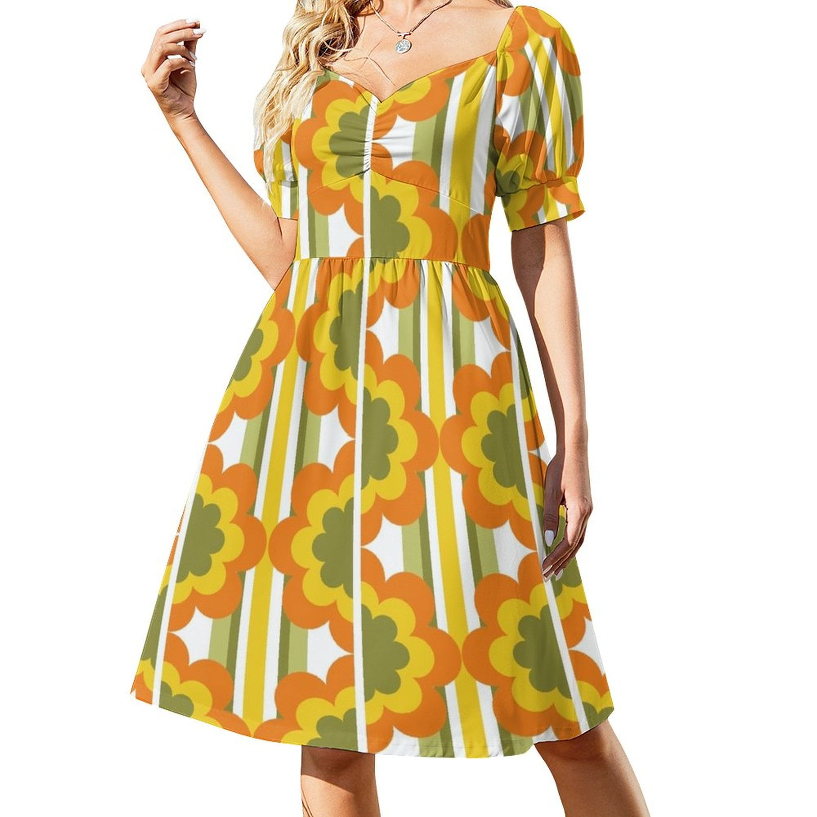 1970's Pattern / Retro 70s Vintage Seventies style Dress dresses for ...