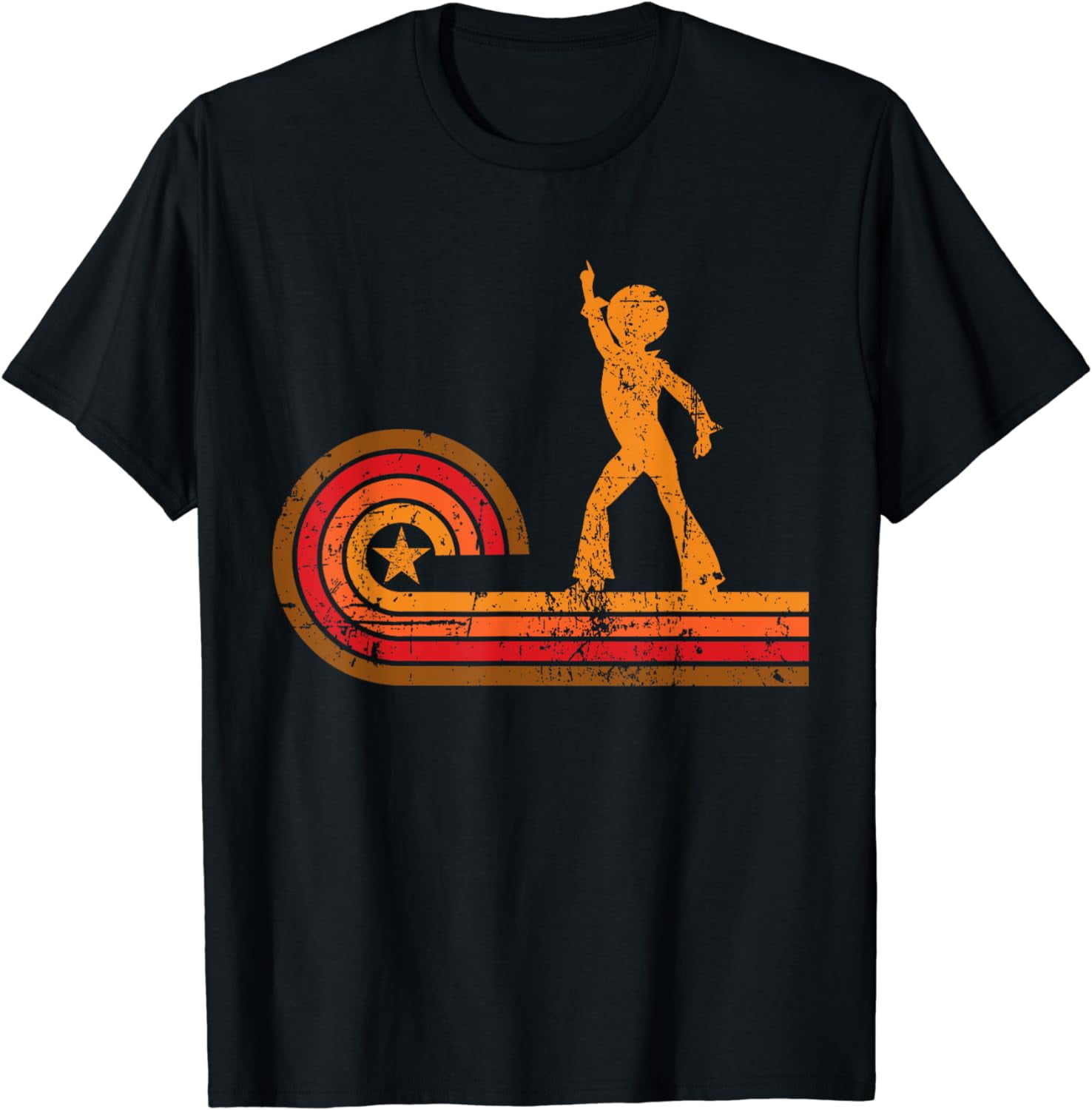 1970's Retro Style Disco Dancer Silhouette Disco T-Shirt - Walmart.com