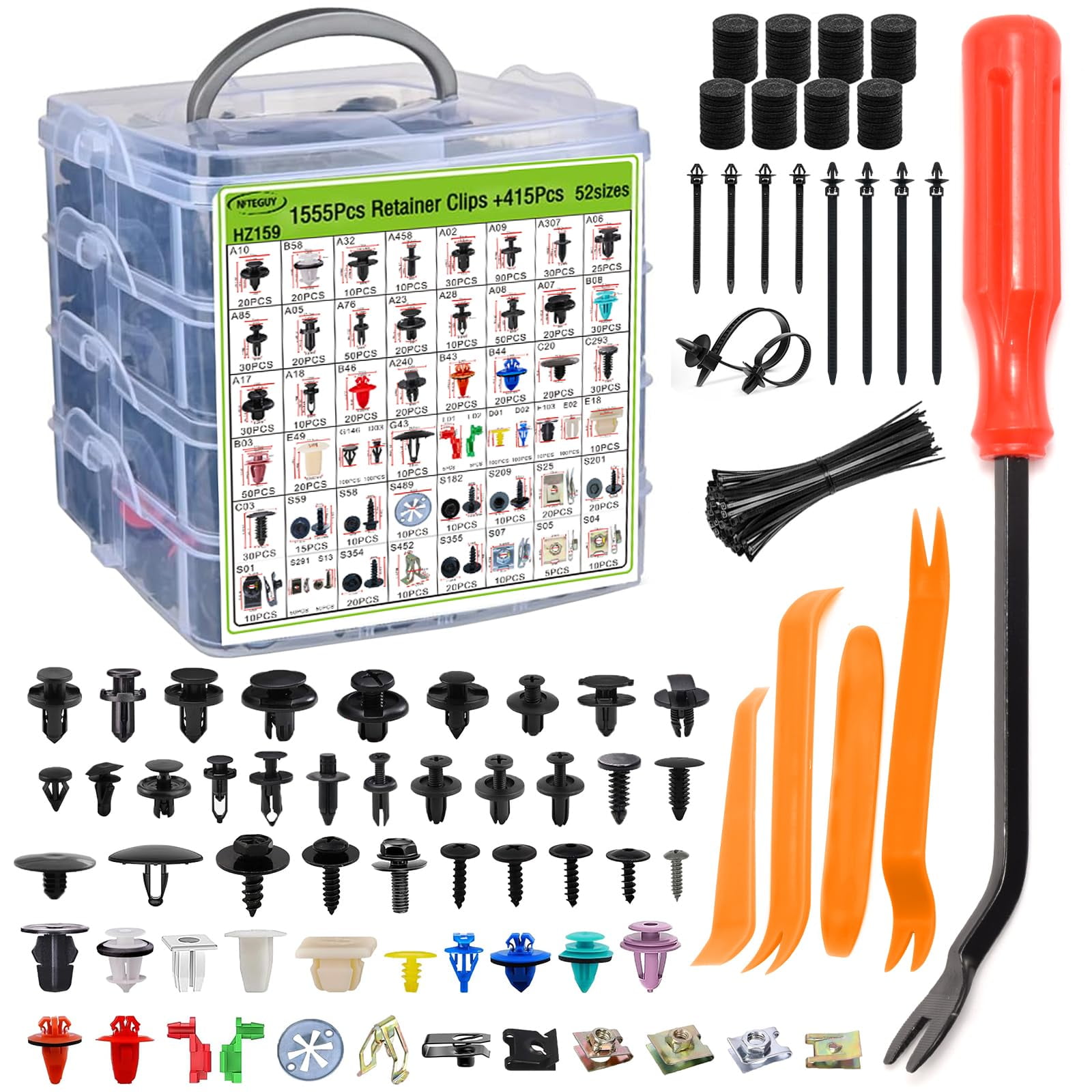 1970PCS Car Push Retainer SSF20 Clips Body Clips 52 Most Popular Sizes ...