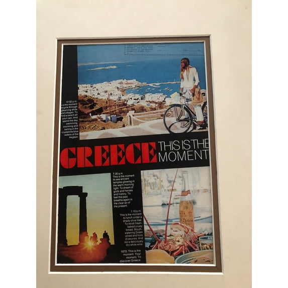 1970S Greece Tourism Poster, This Is The Moment , Poster Print Only ...