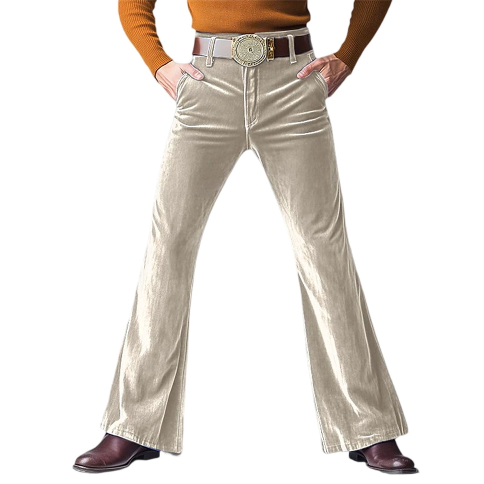 1970S Outfits for Men, Stretch Polyester Retro Jeans 70S High Waist ...