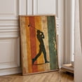 1970S Retro Golf Mid Century Modern Golfer Vintage Wave Sports Decor ...
