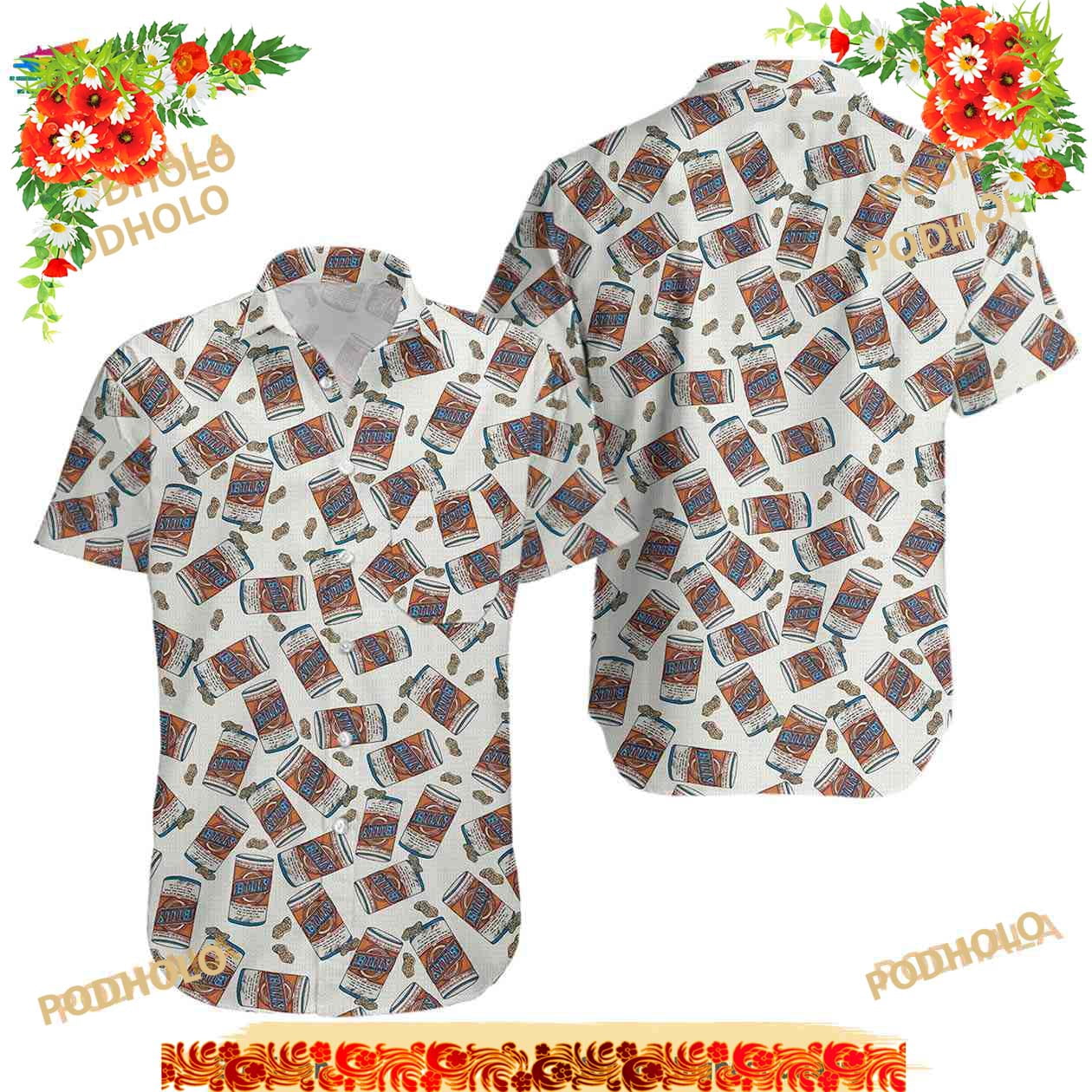 1970s Billy Beer Pop Art Jimmy Carter Peanut Design Hawaiian Shirt, 70s ...