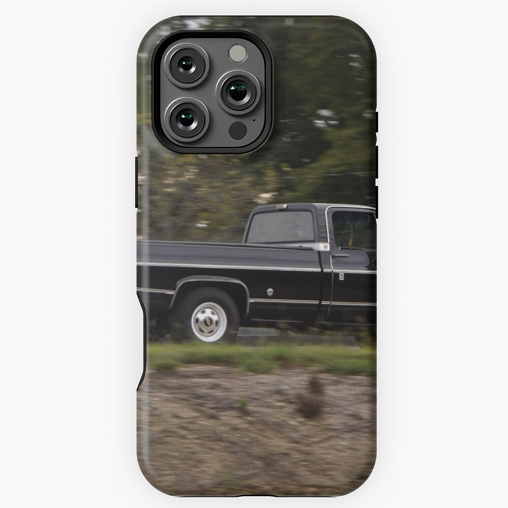 1970s Black Chevy Silverado Truck Phone Case for iPhone 16 15 14 13 12 ...