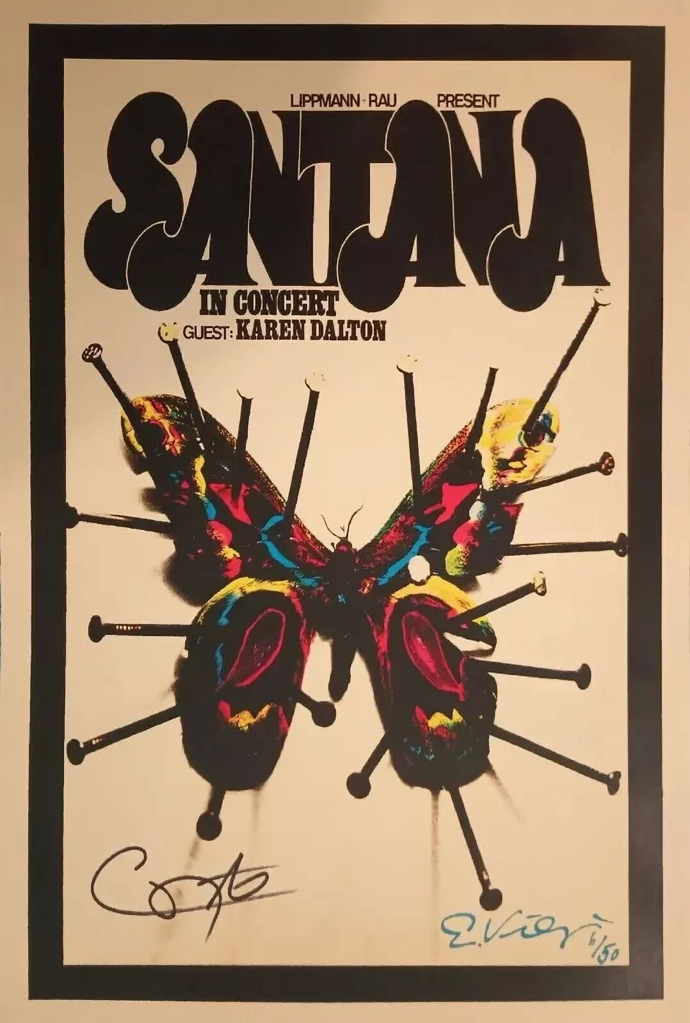 1971 Carlos Santana concert poster Wall Art Print is es 16 x 24 Inch ...