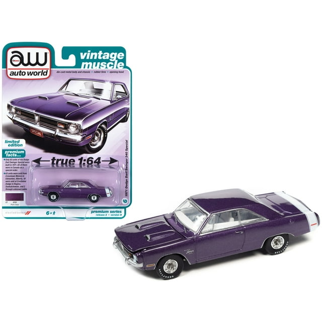 1971 Dodge Dart Swinger 340 Special Plum Crazy Purple Metallic Wwhite