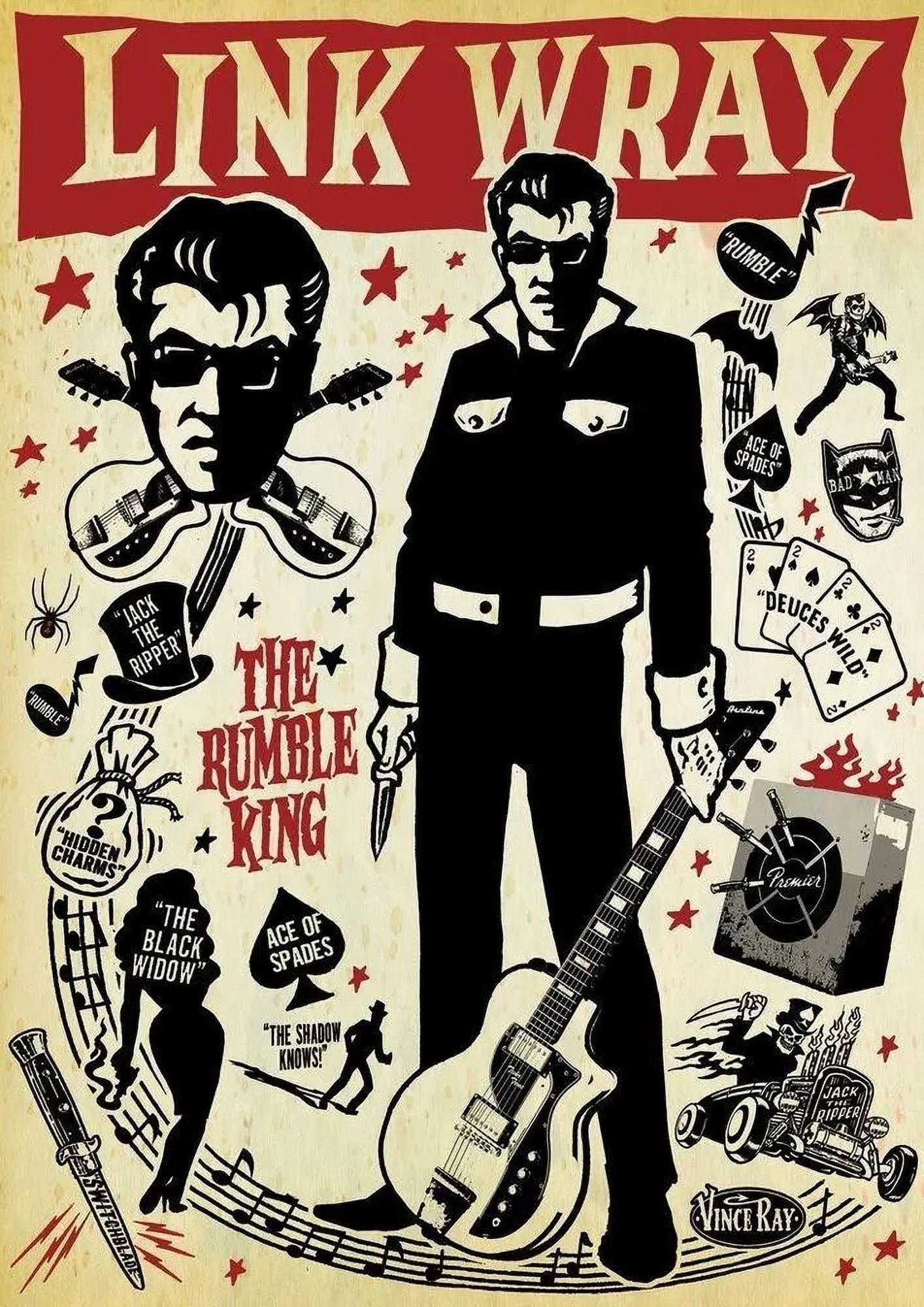 1971 LINK WRAY PROMO POSTER WALL ART PRINT in THE RUMBLE KING 11 x 17 ...