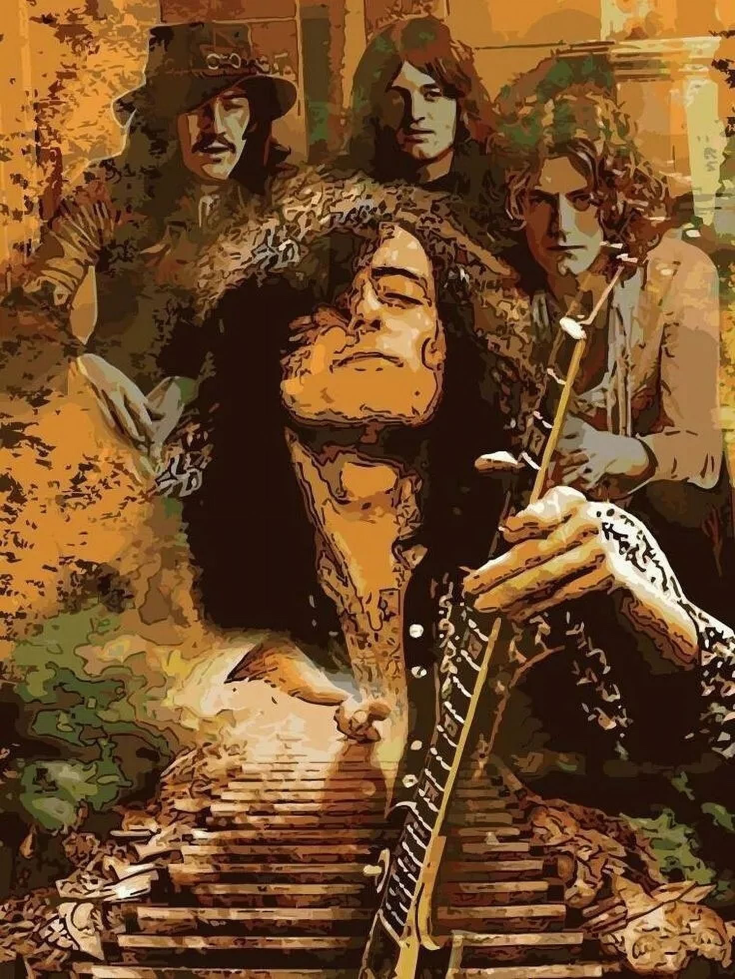 1971 Led Zeppelin Poster Wall Art Print Paint By numbers is es 24 x 36 ...
