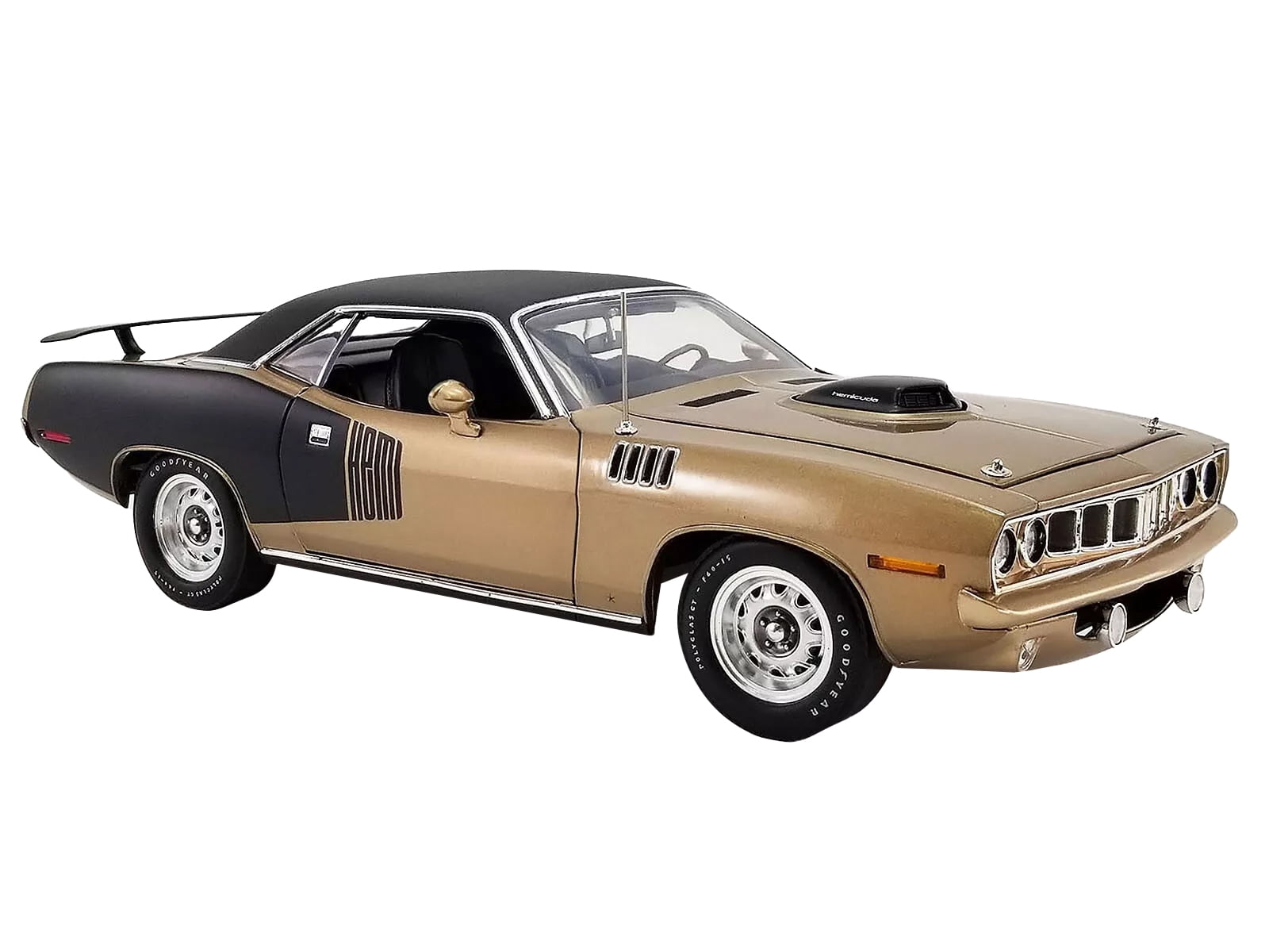 1971 Plymouth Hemi Barracuda Gold Leaf Metallic and Matt Black with ...