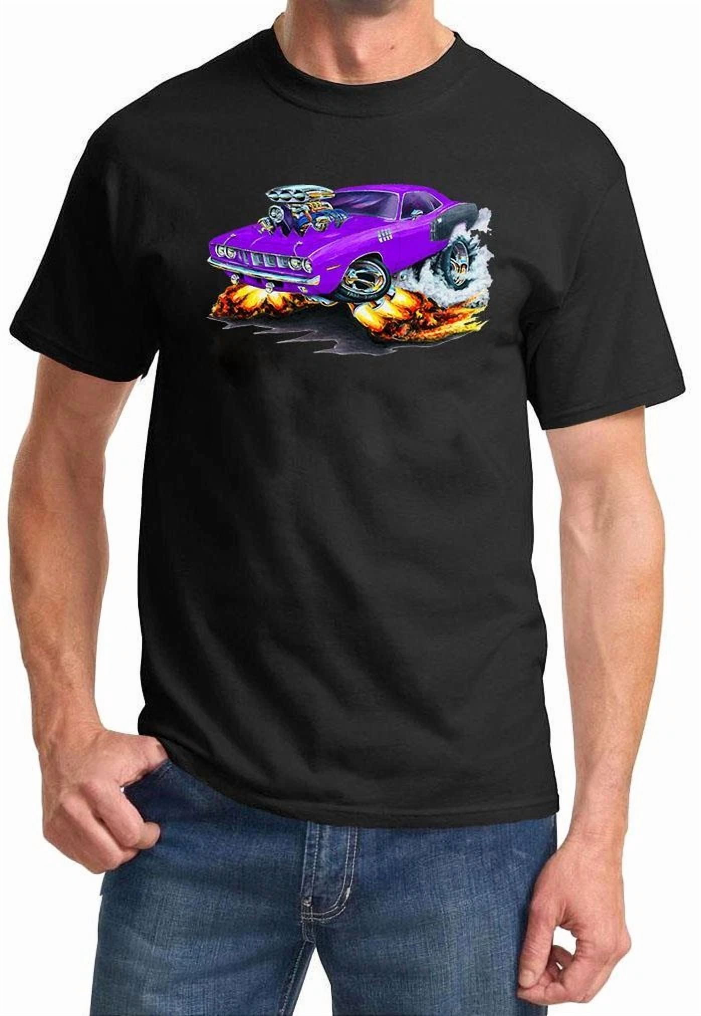 1971 Plymouth Hemi Cuda Full Color Cartoon Tshirt NEW FREE SHIPPING ...