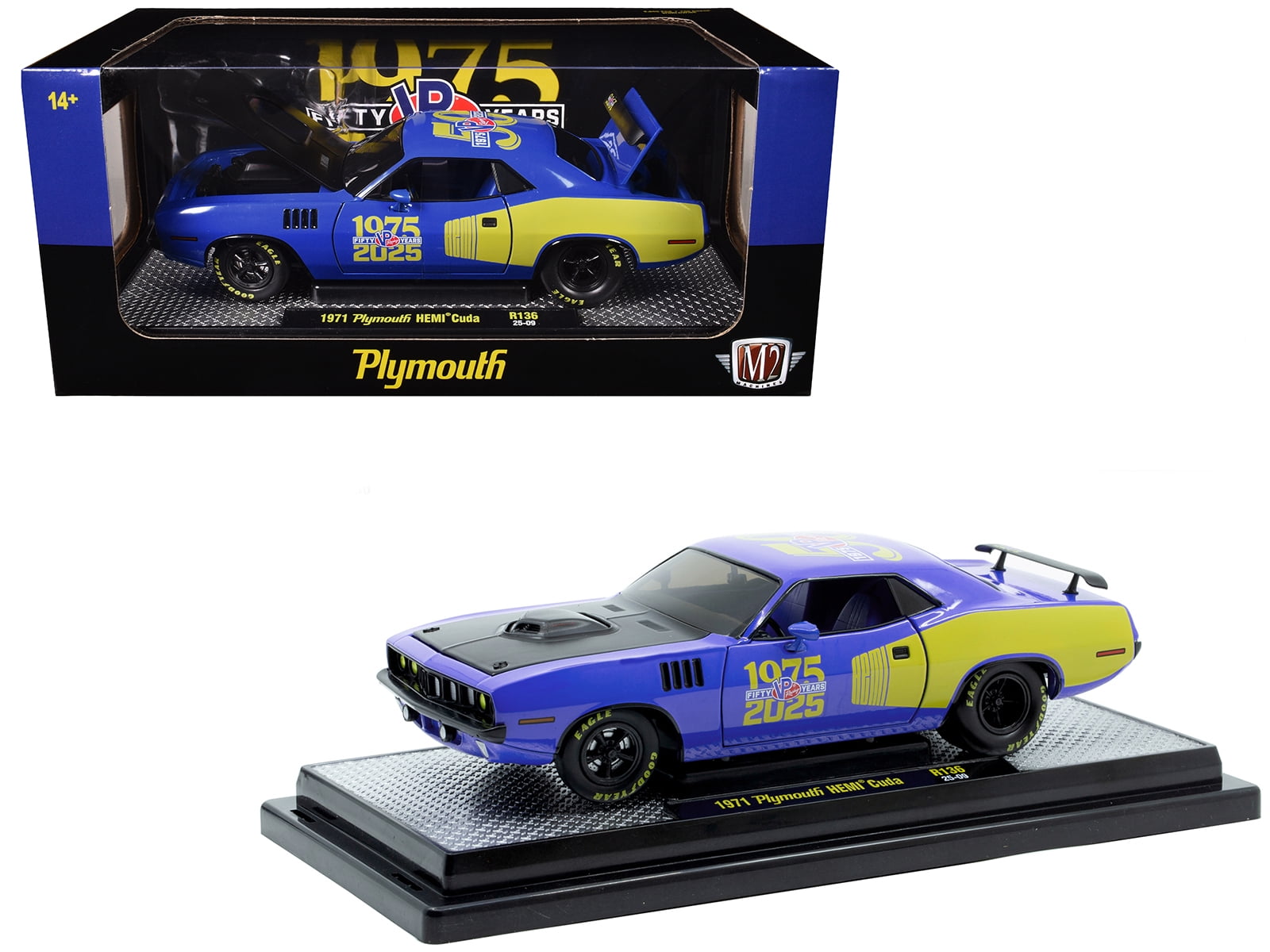 1971 Plymouth Hemi Cuda "VP Racing 50 Years" Blue with Yellow Sides ...