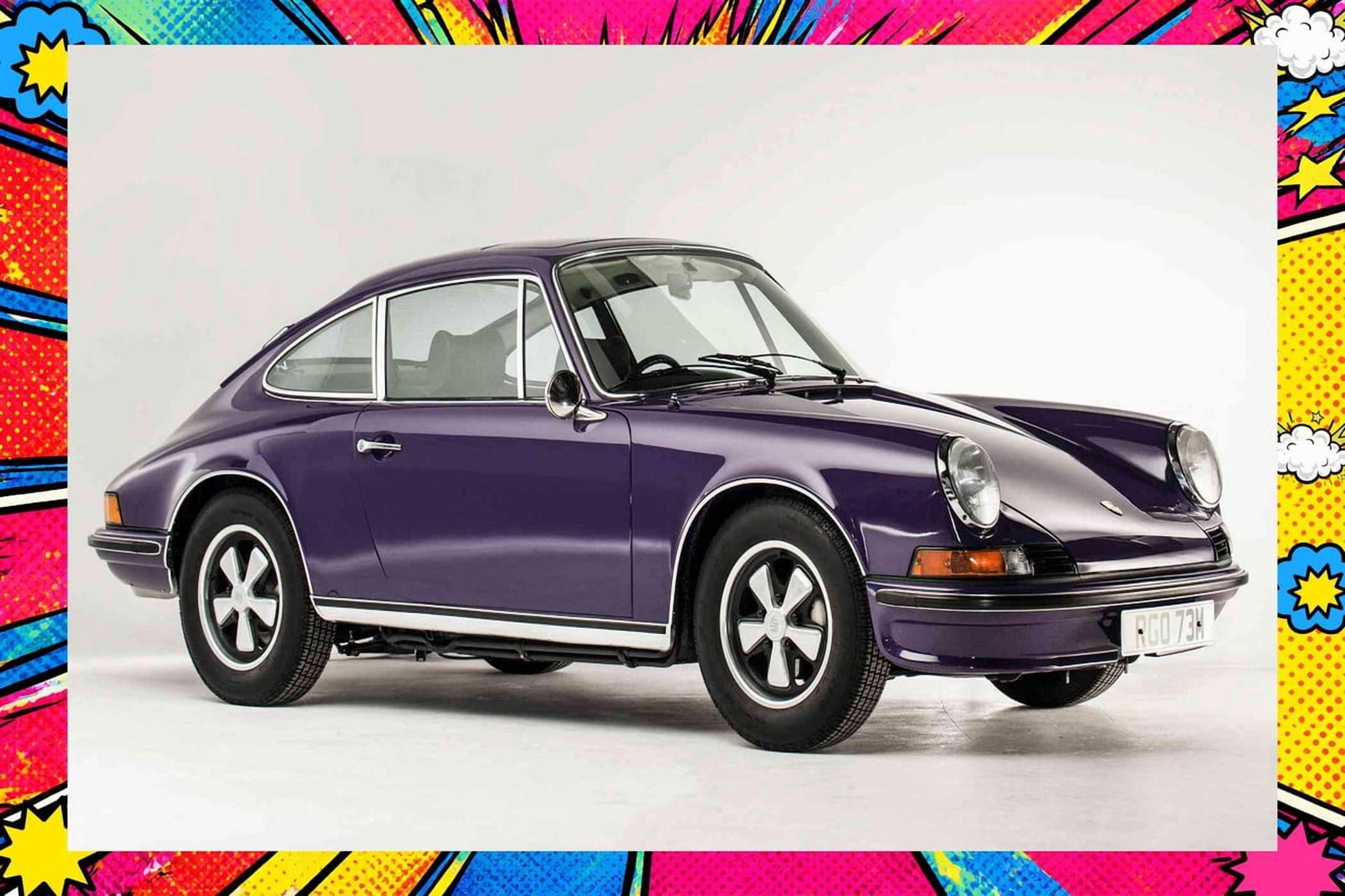 1971 Porsche 911 S UK - Pop Art Edition | 12x18 Inch Laminated Poster ...