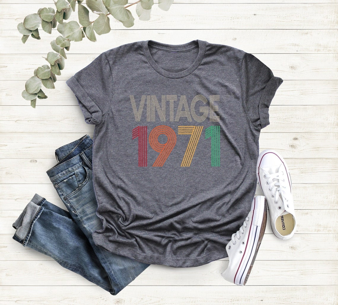 1971 Retro Shirt, Vintage 1971 Shirt, Classic 1971 Shirt, Born In 1971 ...