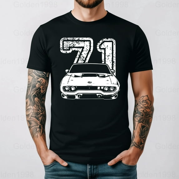 1971 Road Runner Muscle Car Front Silhouette Classic Car Style Graphic ...