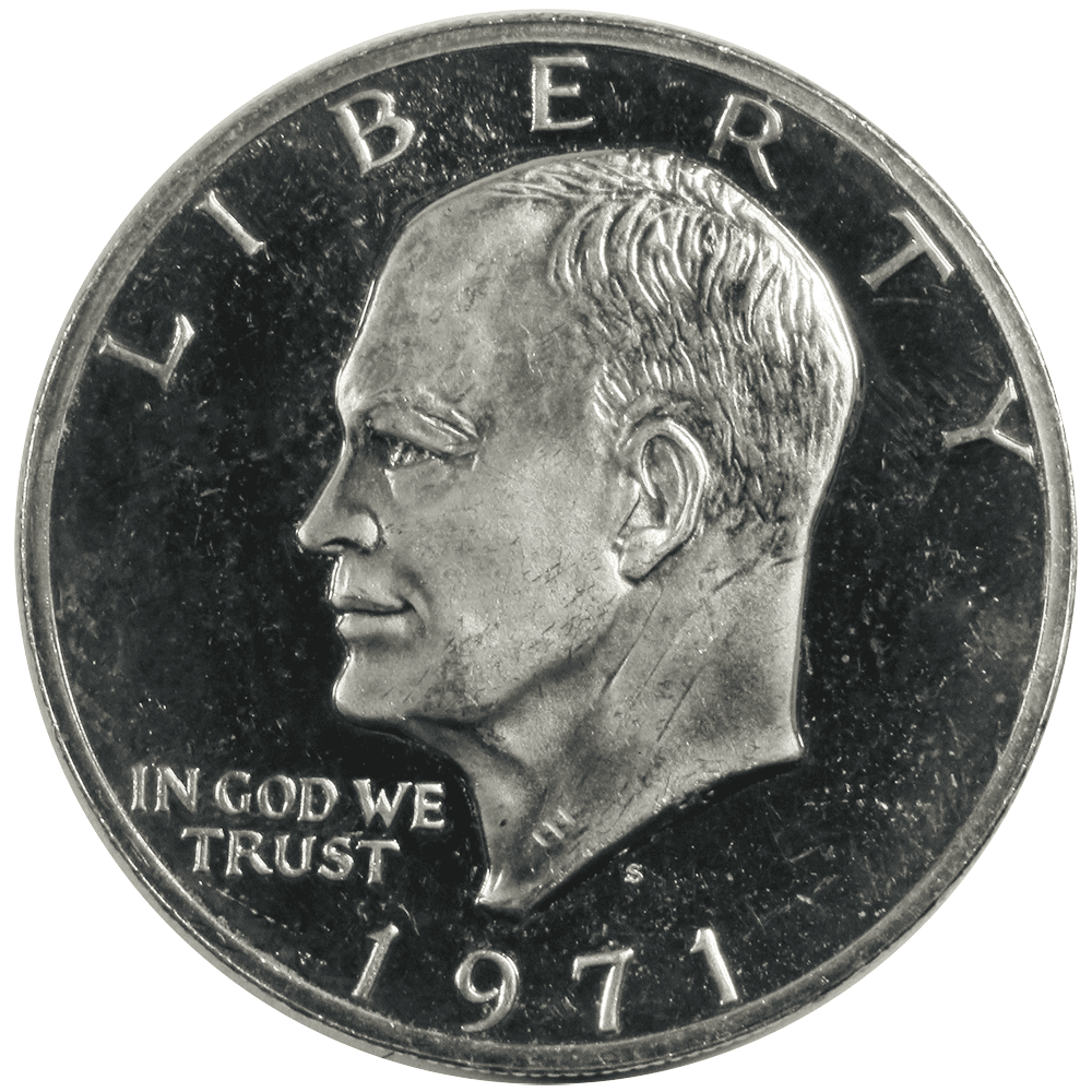1971-S Proof 40% Silver Ike Eisenhower Dollars Average Circulated $1 Face Value - Walmart.com