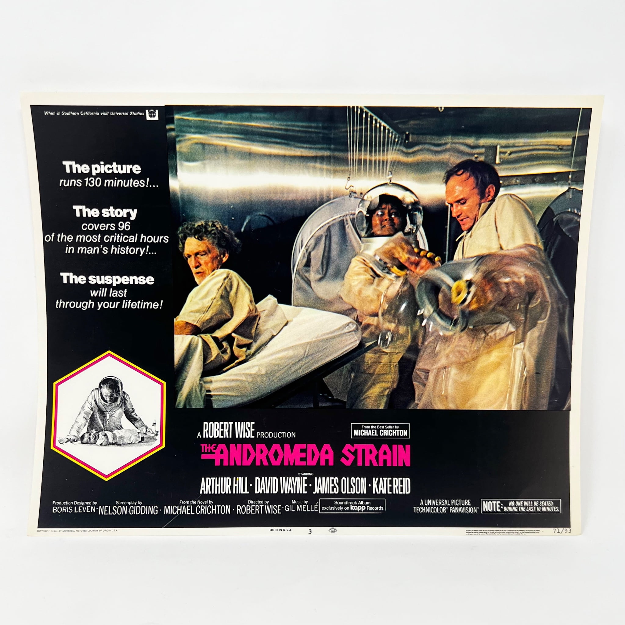 1971 The Andromeda Strain Collectible movie Lobby Card No. 3 - Walmart.com