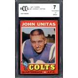 1971 Topps #1 Johnny Unitas Card BGS BCCG 7 Very Good+ - Walmart.com