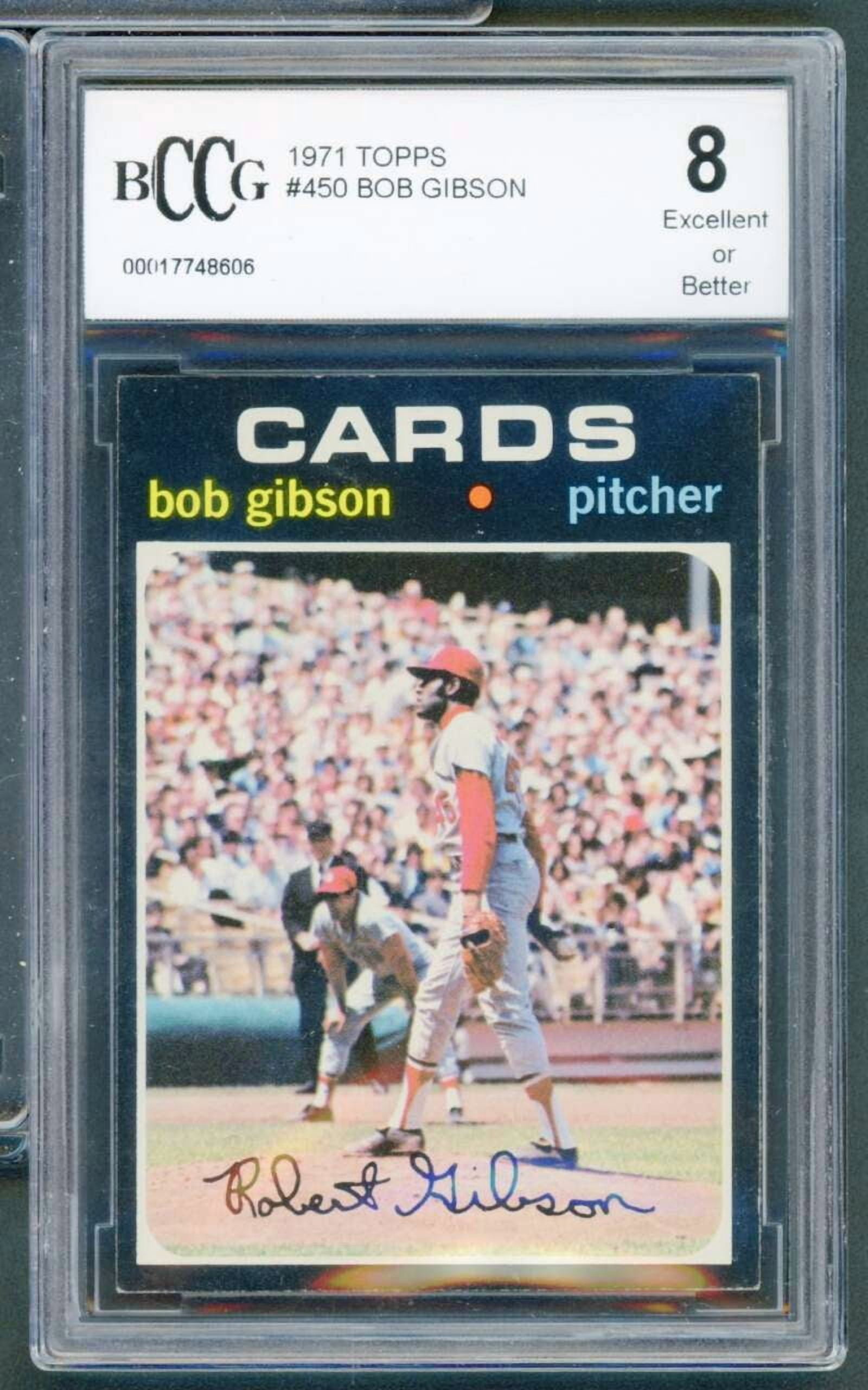 1971 Topps #450 Bob Gibson Card BGS BCCG 8 Excellent+ - Walmart.com