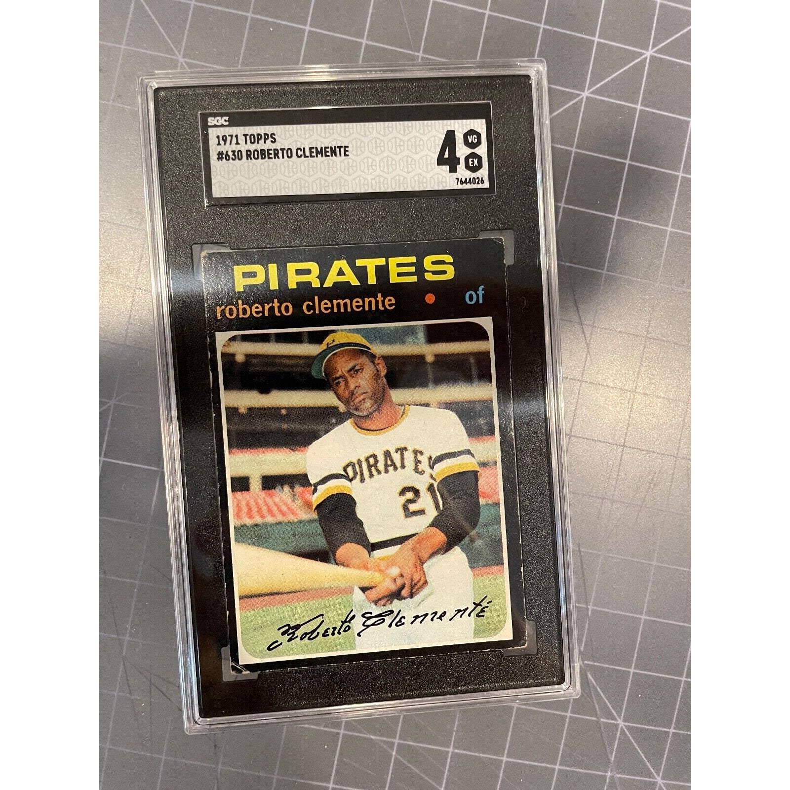 1971 Topps #630 Roberto Clemente Pittsburgh Pirates Baseball Card Sgc ...