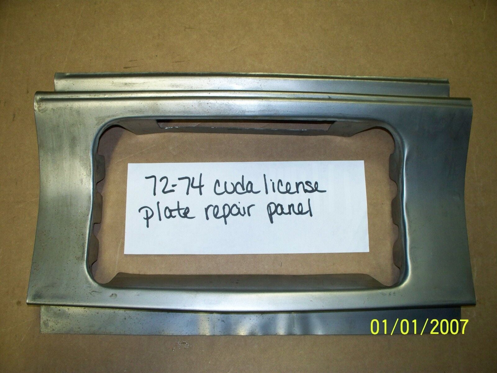 1972-74 CUDA LICENSE PLATE REPAIR BUCKET(ONLY) - CLASSIC REPRO ...