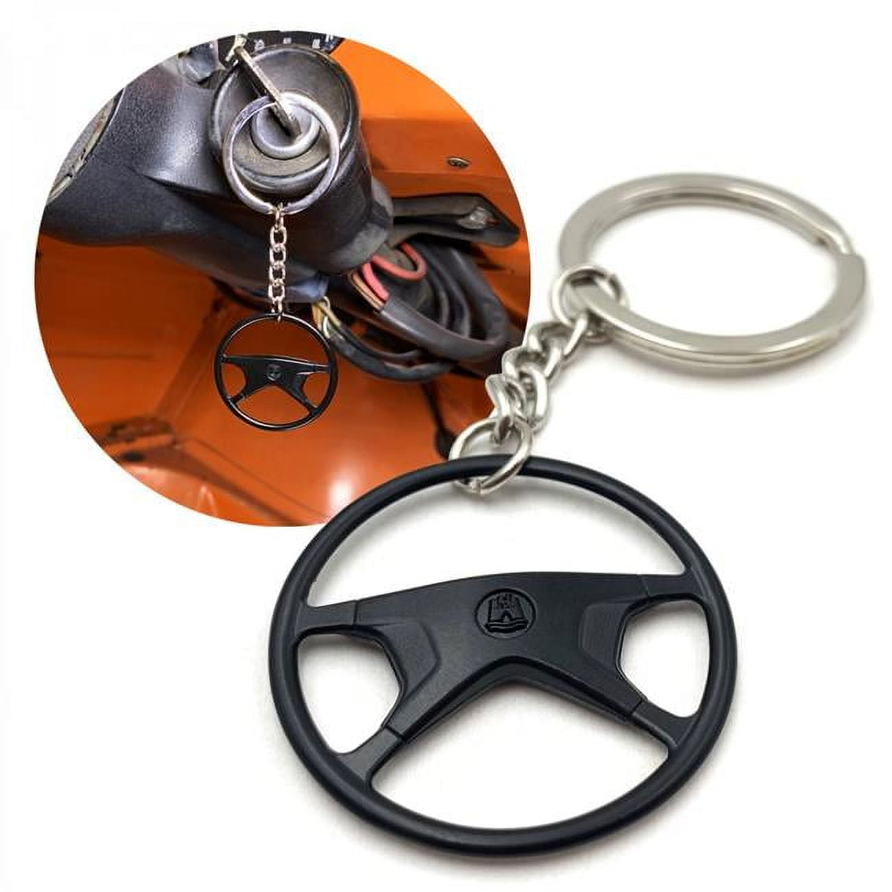1972-80 Volkswagen Standard 4 Spoke Black Steering Wheel Keychain ...