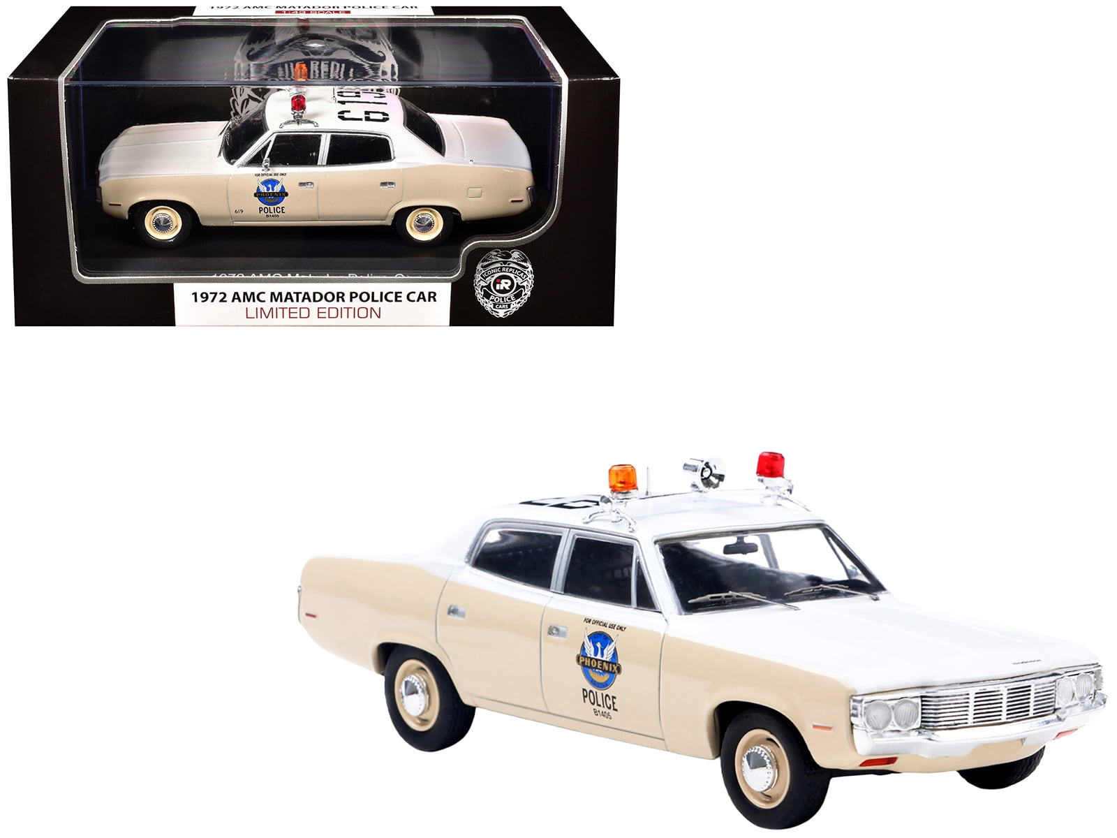 1972 AMC Matador Police Car "Phoenix Police Department" White and Beige ...