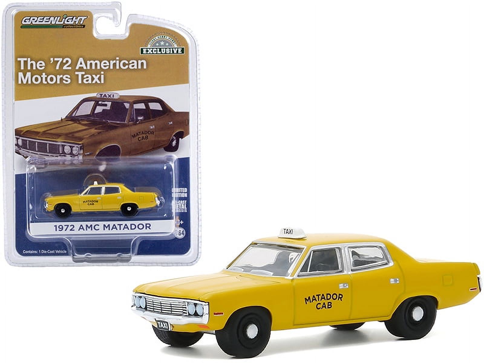 1972 AMC Matador Yellow "Matador Cab" Taxicab "Hobby Exclusive" 1/64 ...