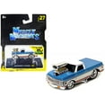 1972 Chevrolet C10 Pickup Truck Blue and White with Stripes 1/64 ...