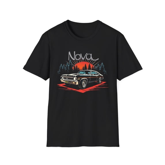 1972 Chevy Nova SS T-Shirt Classic Muscle Car Sunset Graphic Retro ...