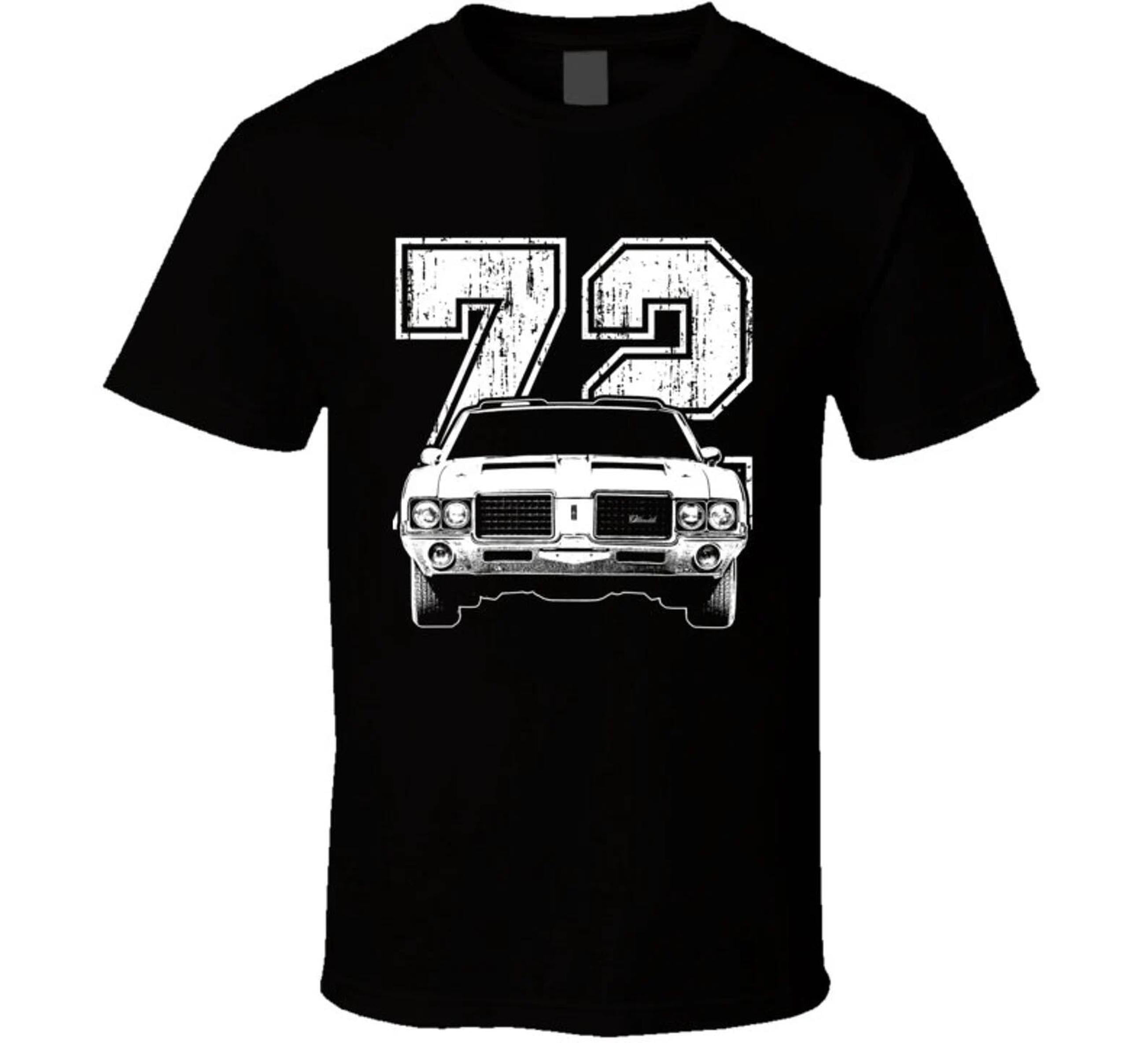 1972 Cutlass Hurst Olds Front View Silhouette Classic Muscle Car Shirt ...