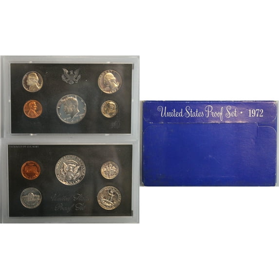 1972 Proof Set - U.S. Mint 5-Coin Set - Classic Clad Proof Set ...