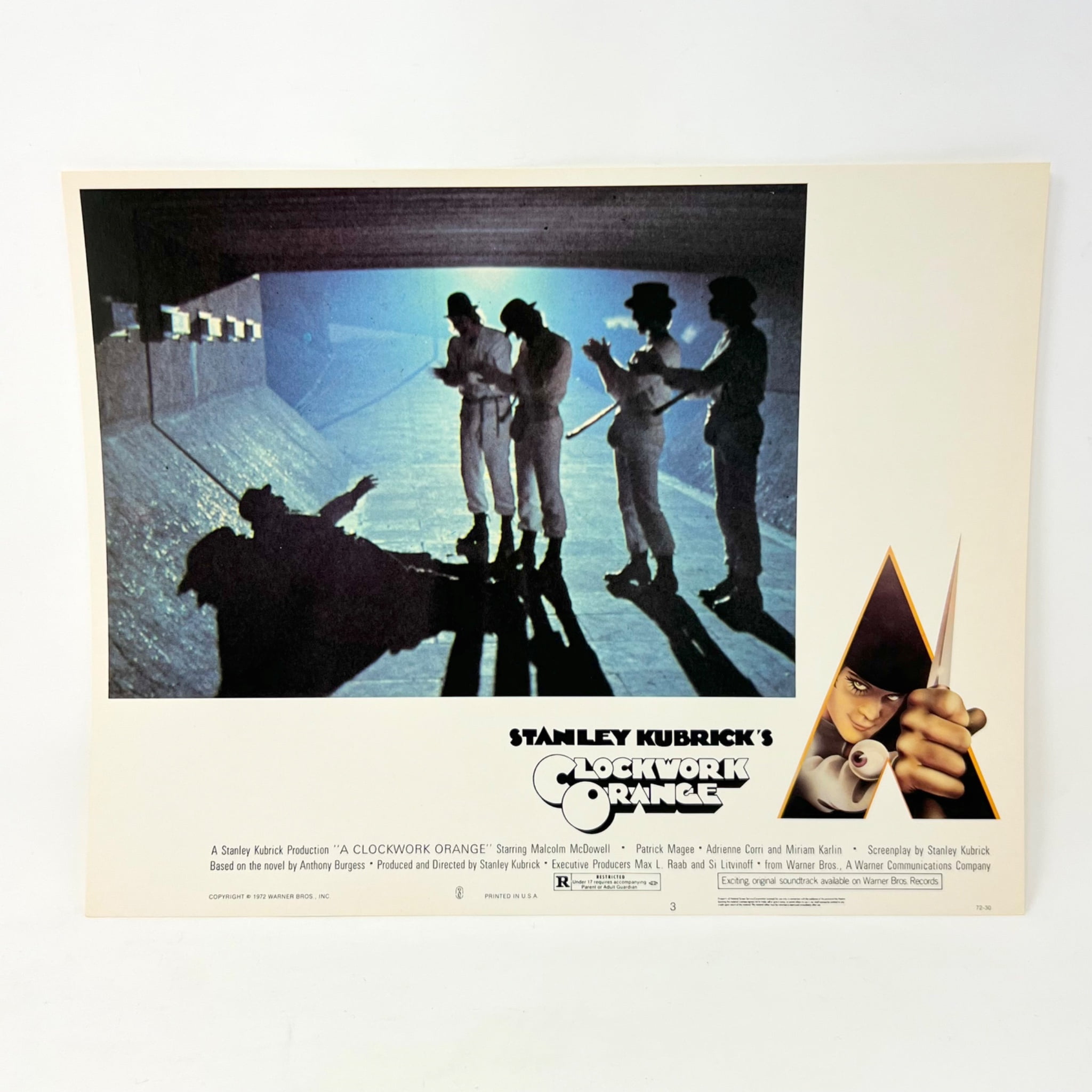 1972 Stanley Kubricks Clockwork Orange Horror Lobby Card Movie Posters ...