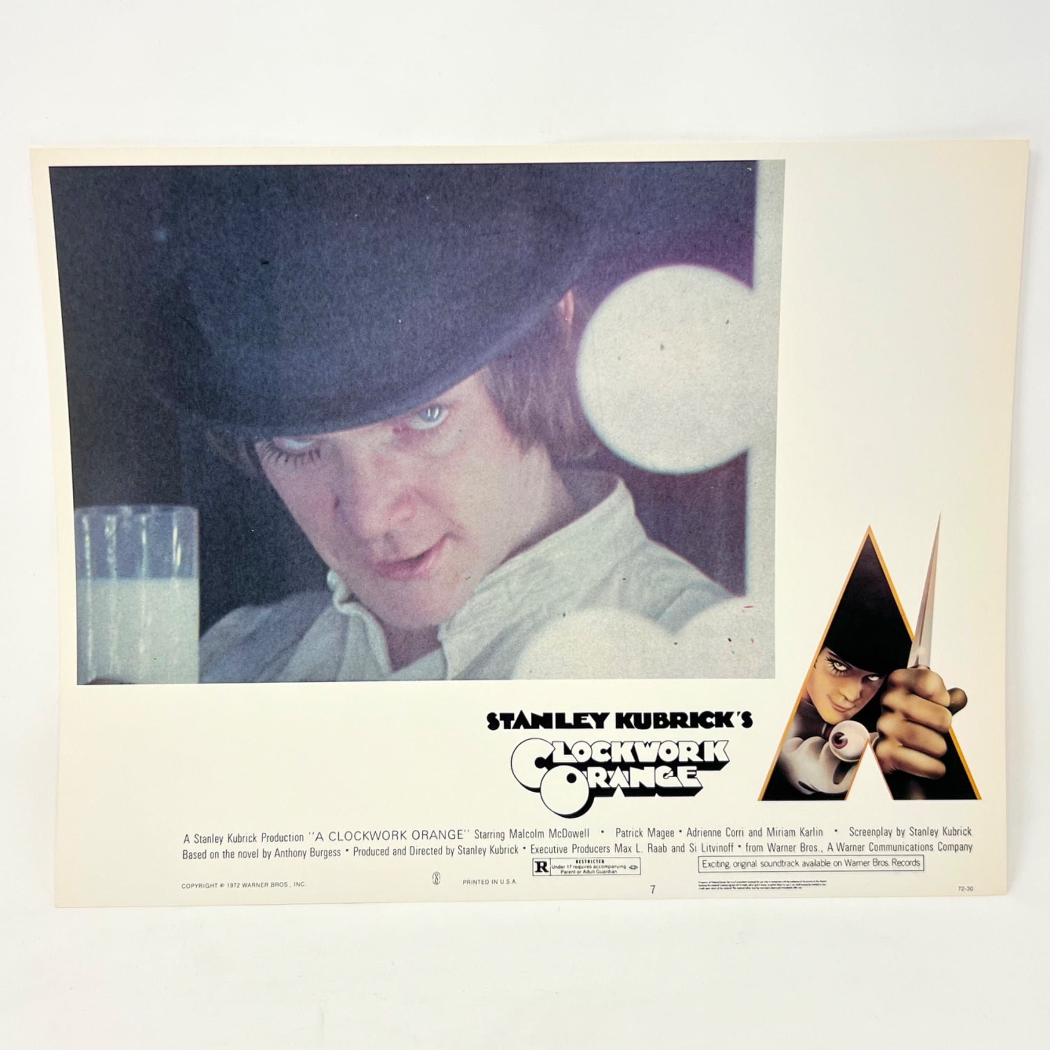 1972 Stanley Kubricks Clockwork Orange Horror Lobby Card Movie Posters ...