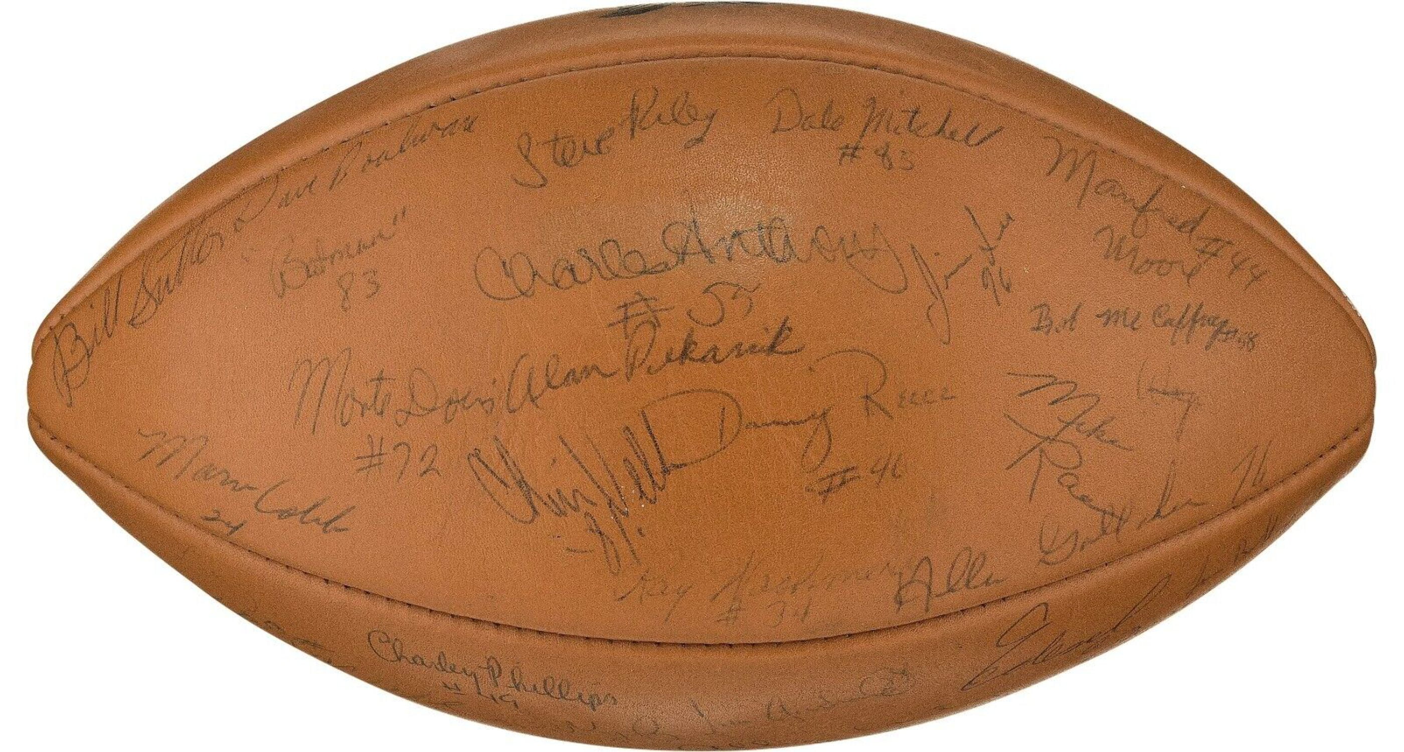 1972 USC Trojans NCAA National Champions Team Signed Football PSA DNA ...