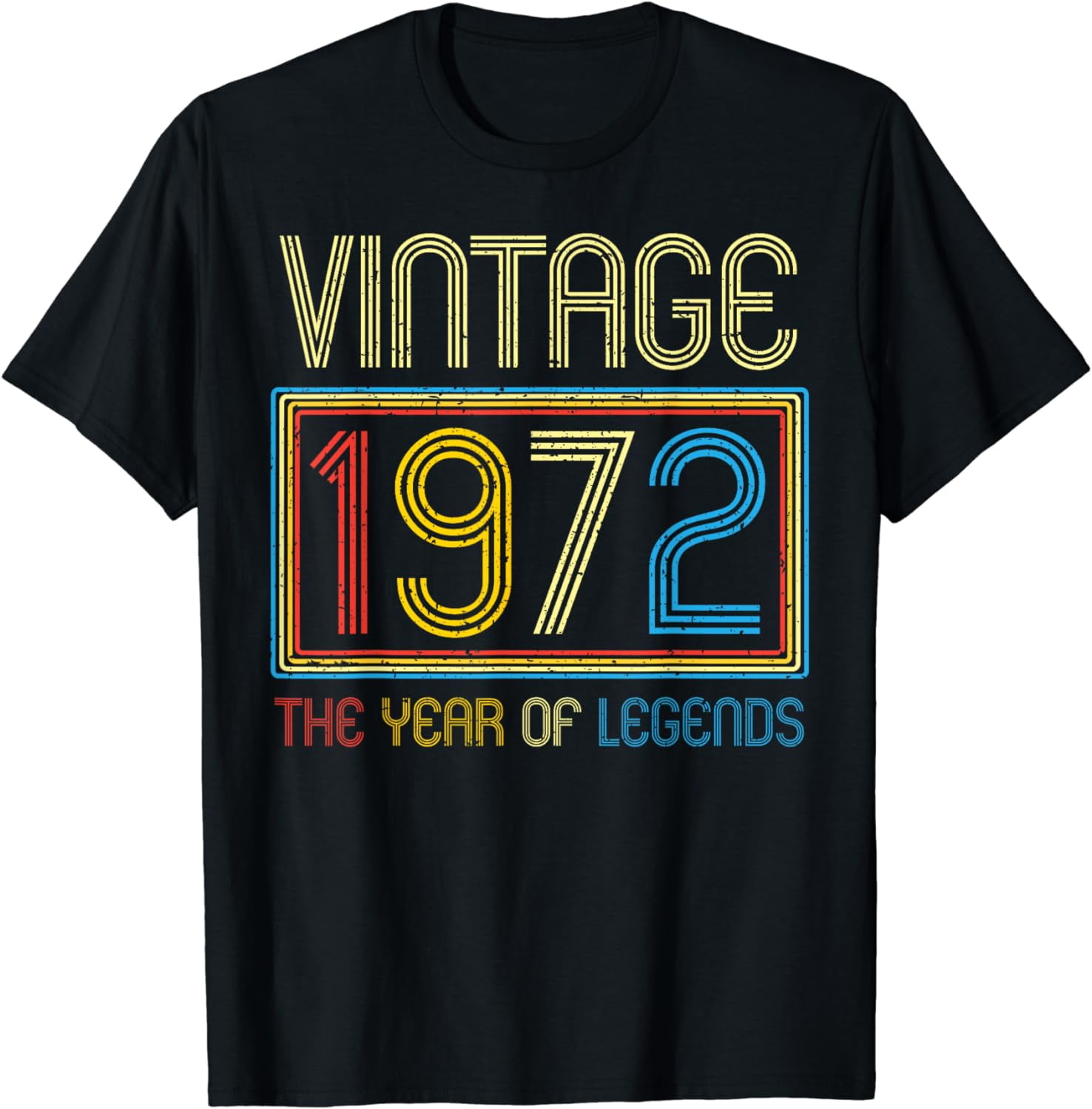 1972 Vintage Legends Born in 1972 Birthday Gifts Men Women T-Shirt ...